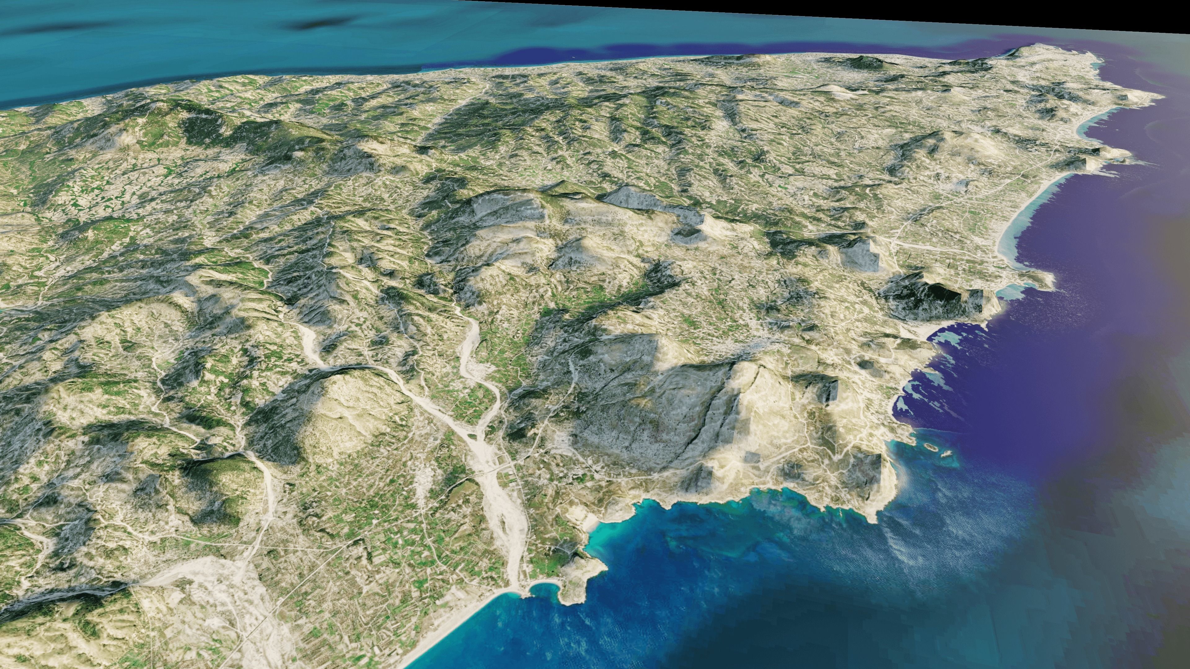 Rhodes Island full 3d model terrain 3D model | CGTrader