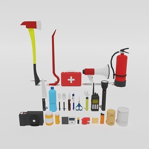 3D model Emergency Supply Pack VR / AR / low-poly | CGTrader
