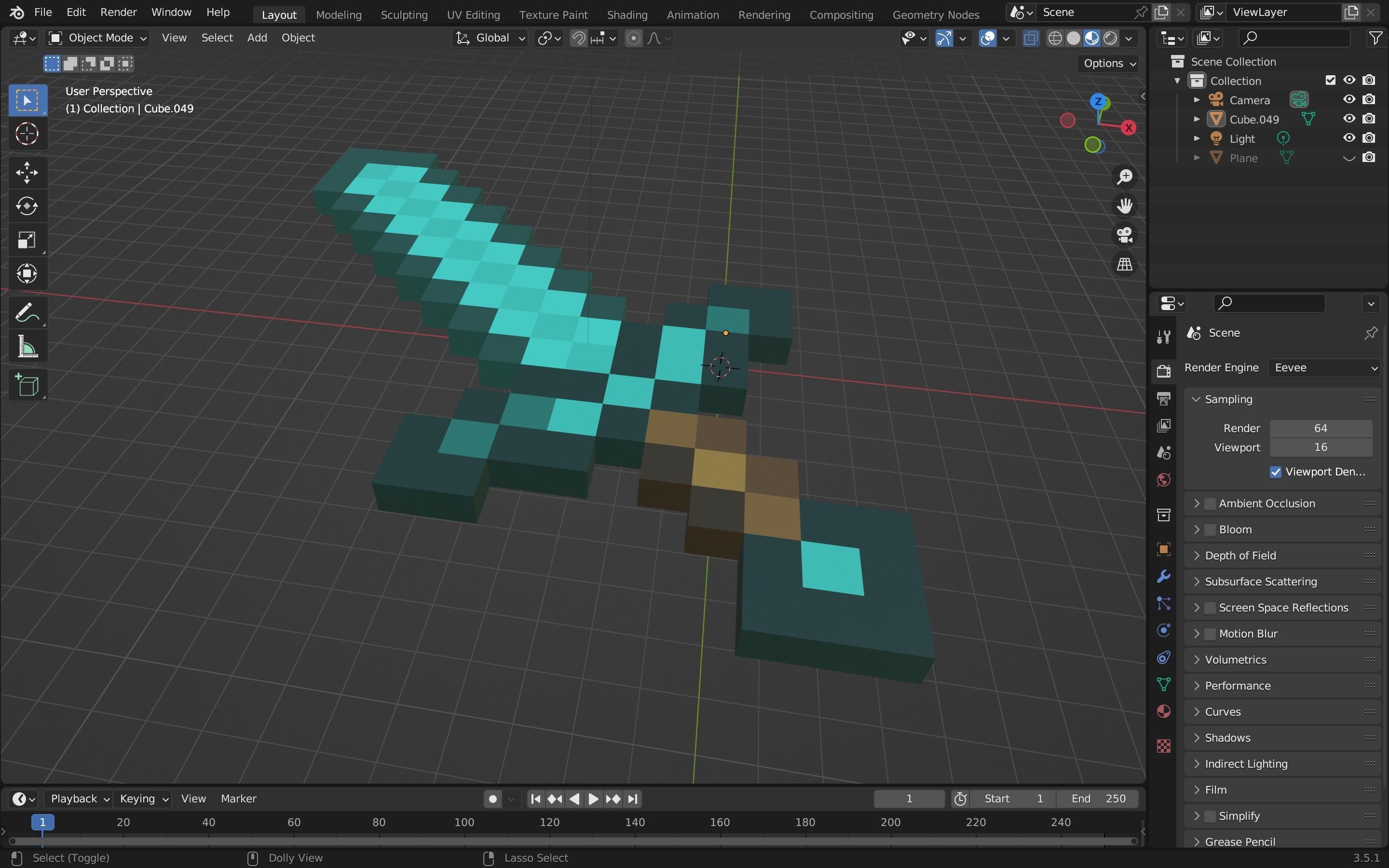 Minecraft sword free VR / AR / low-poly 3D model | CGTrader