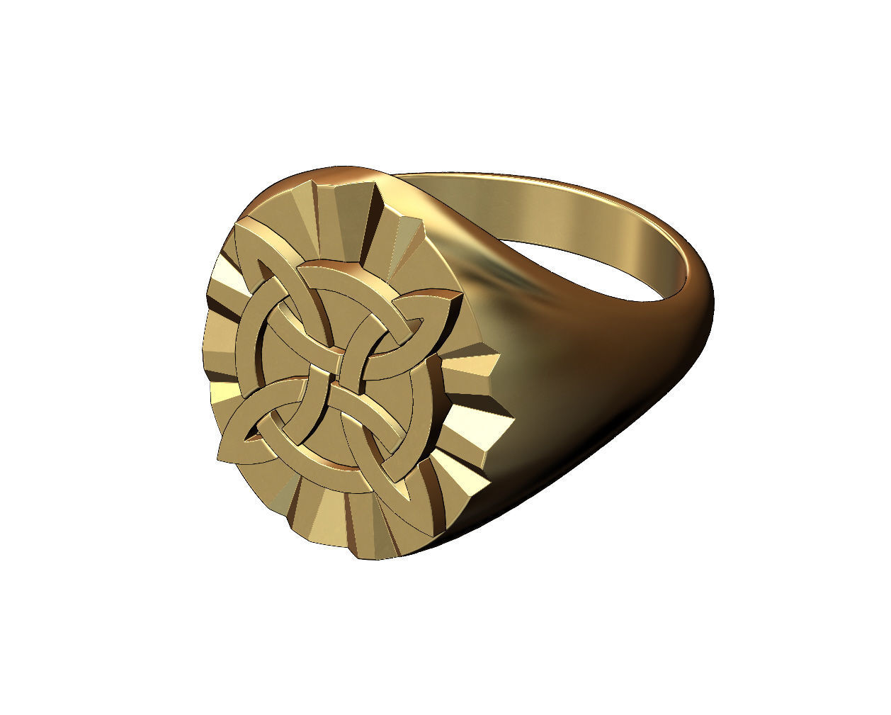 Celtic ornament claw marks oval signet US sizes 7to10 3D model 3D ...