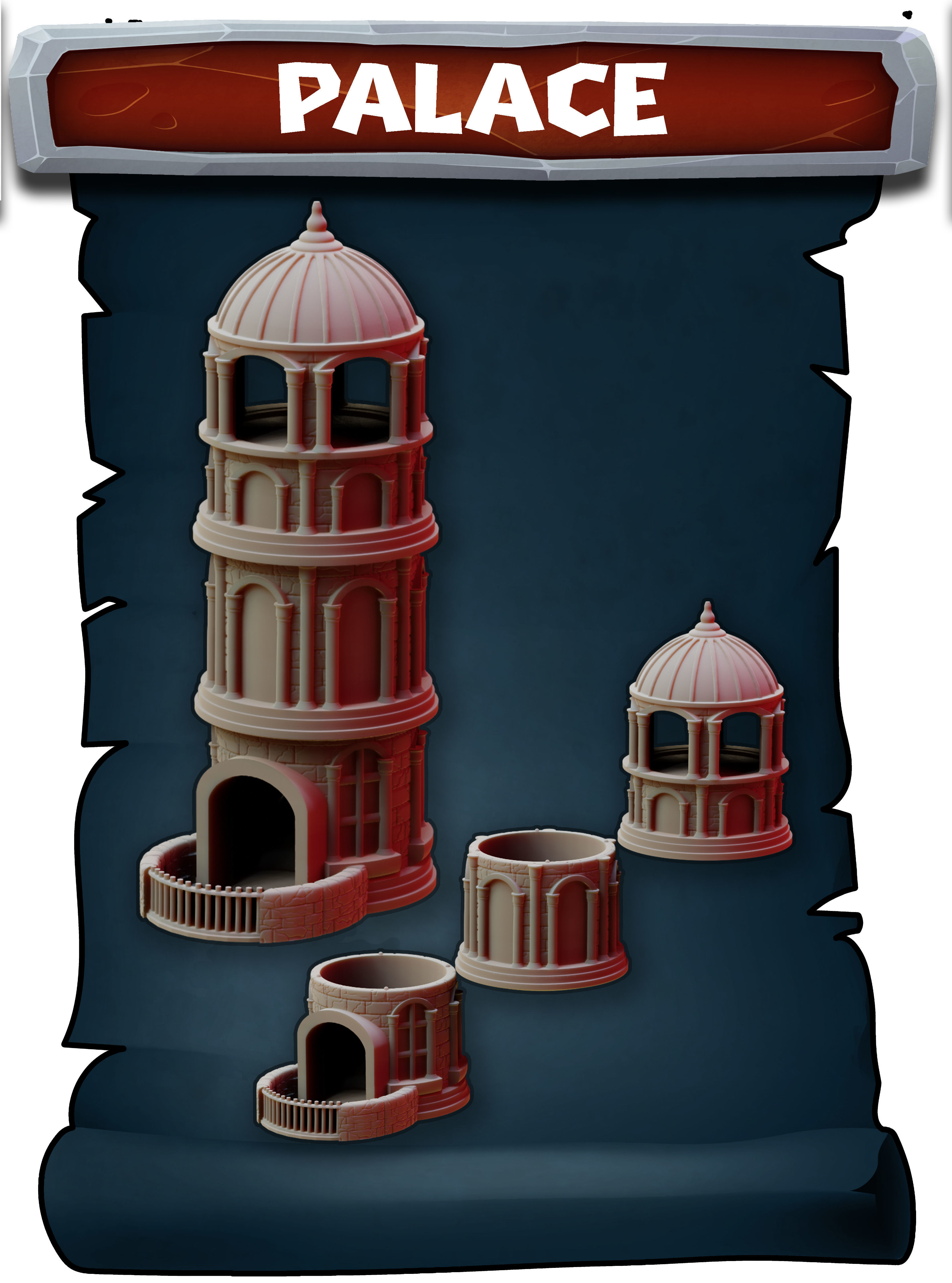 Palace tower 3D model 3D printable | CGTrader