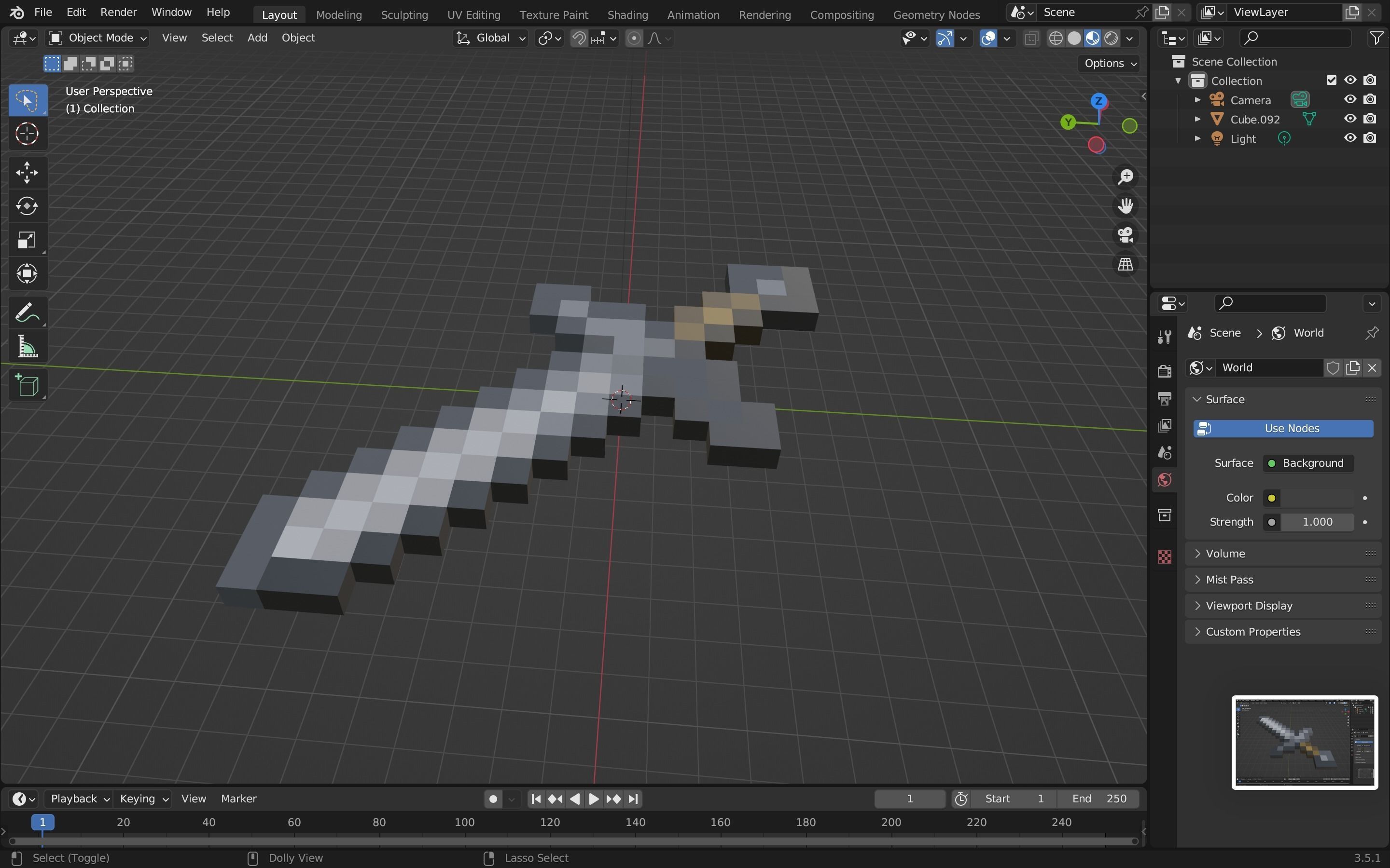 Minecraft stone sword free VR / AR / low-poly 3D model | CGTrader