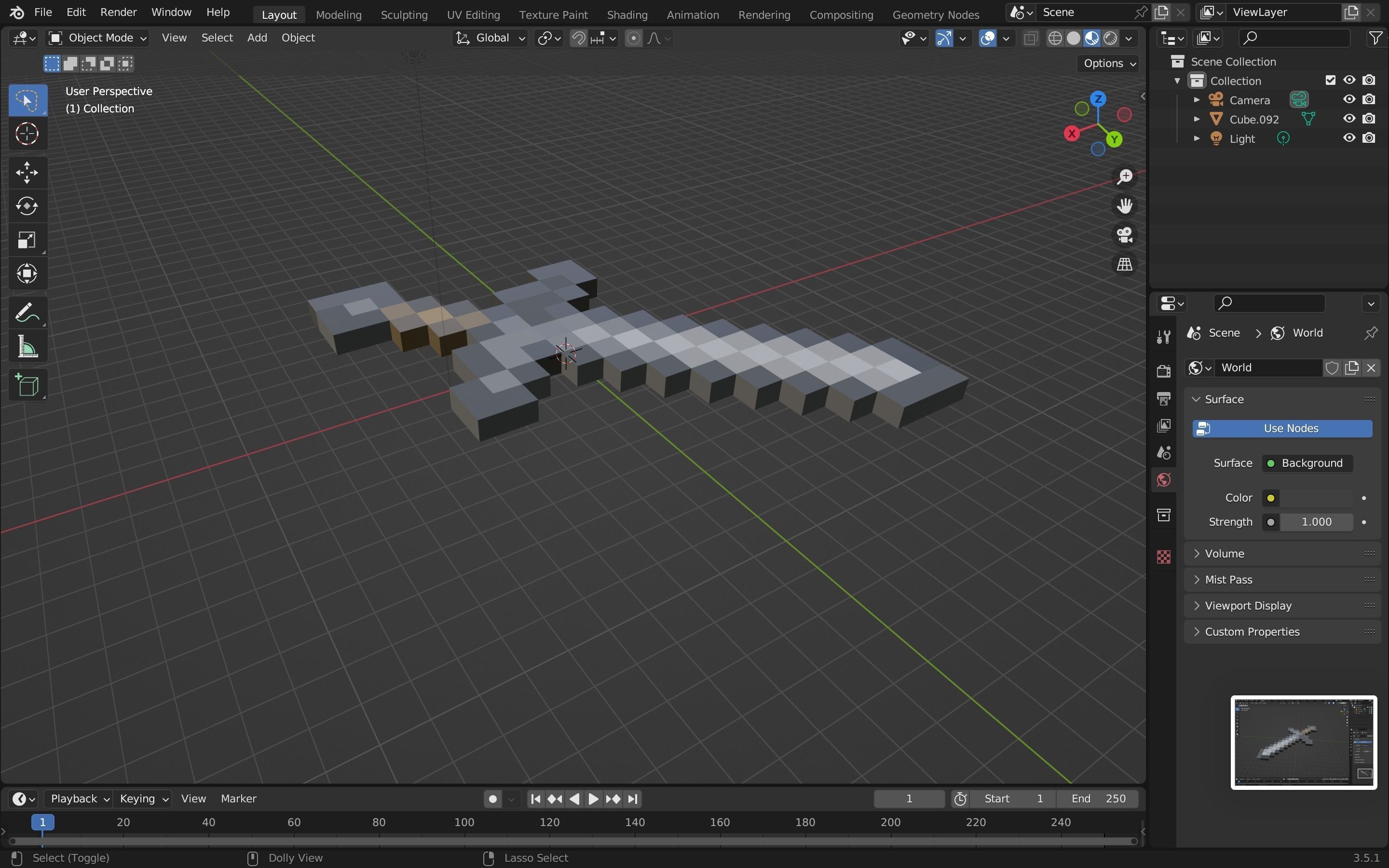 Minecraft stone sword free VR / AR / low-poly 3D model | CGTrader