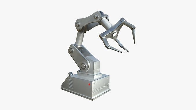 3D model Robotic Hand A02 Bright Steel - Machinery Industrial Design VR ...
