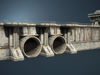 3D model Futuristic City Defensive Walls VR / AR / low-poly | CGTrader