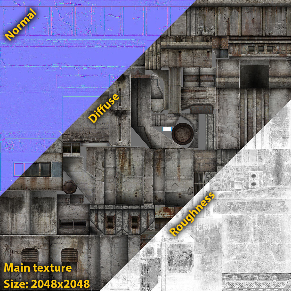 3D model Futuristic City Defensive Walls VR / AR / low-poly | CGTrader