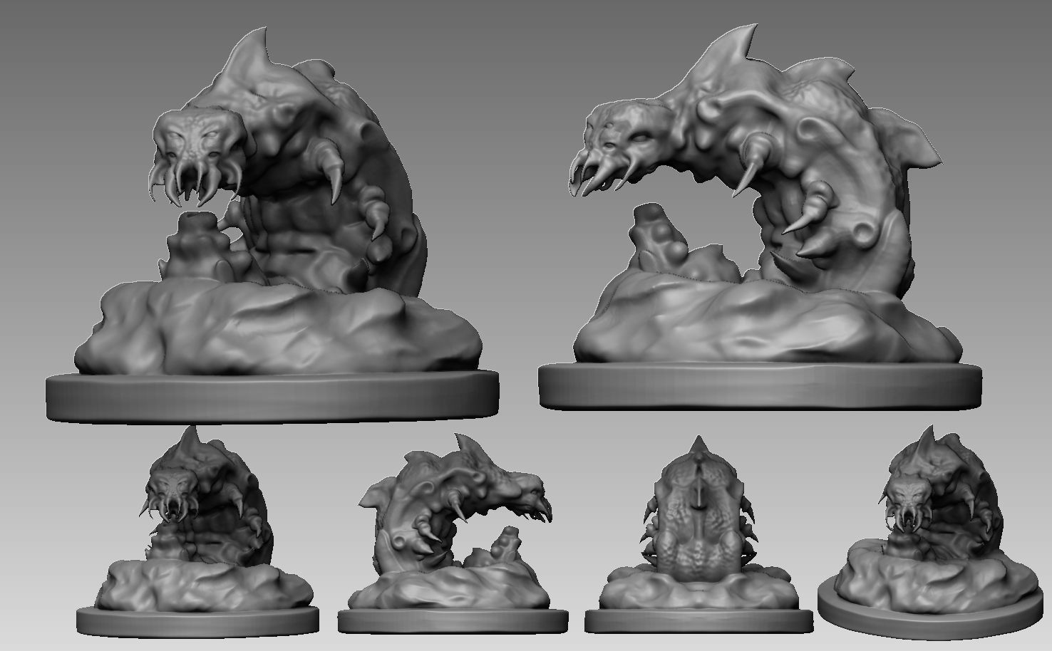 Alien Larva Figure 3D model 3D printable | CGTrader