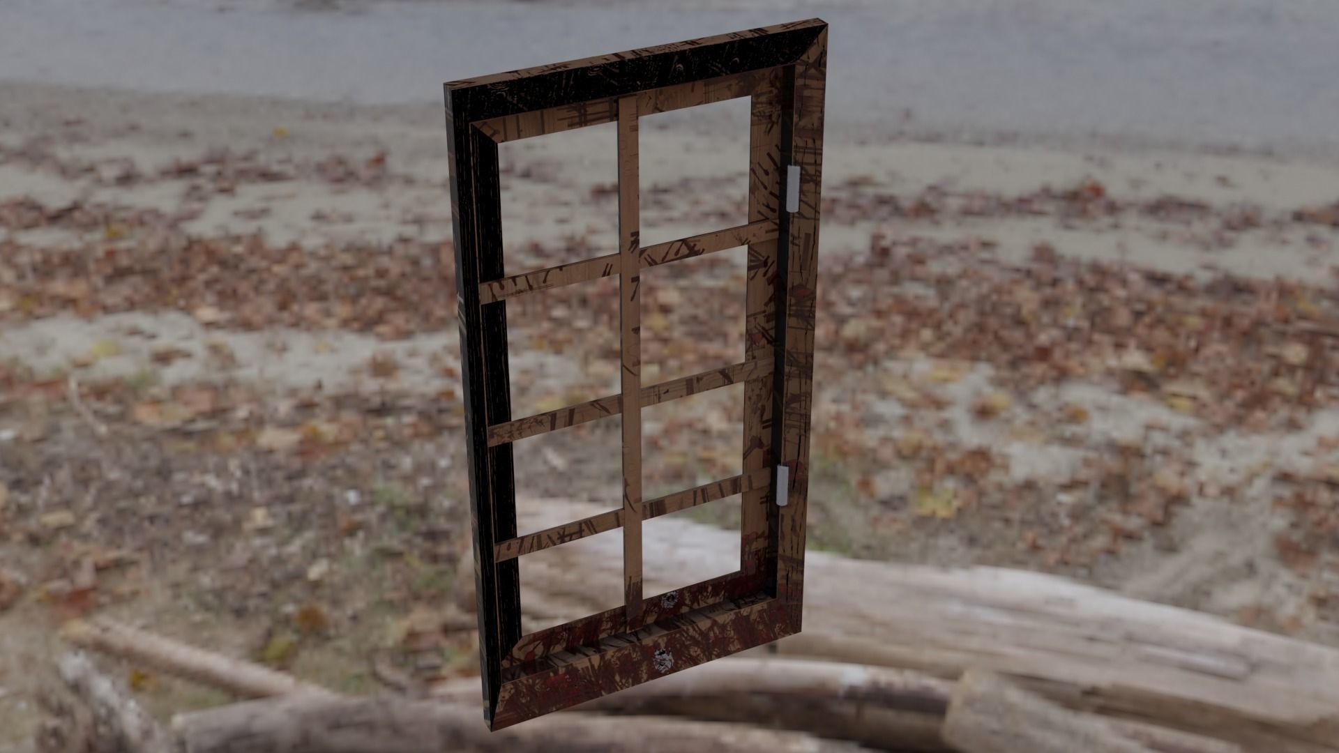 3D model Realistic Blood-Stained Gunshot Window 3D Model for Games VR ...