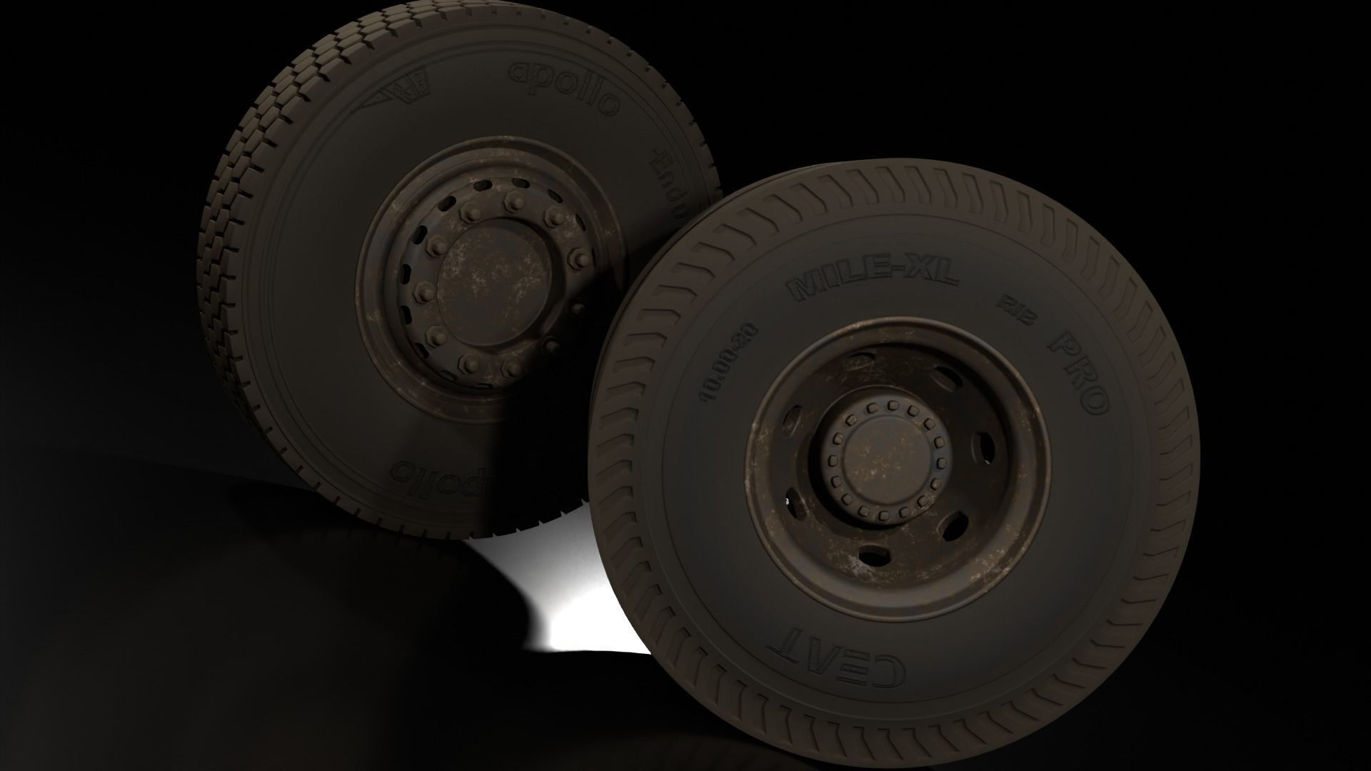 Dirty Tires free 3D model | CGTrader