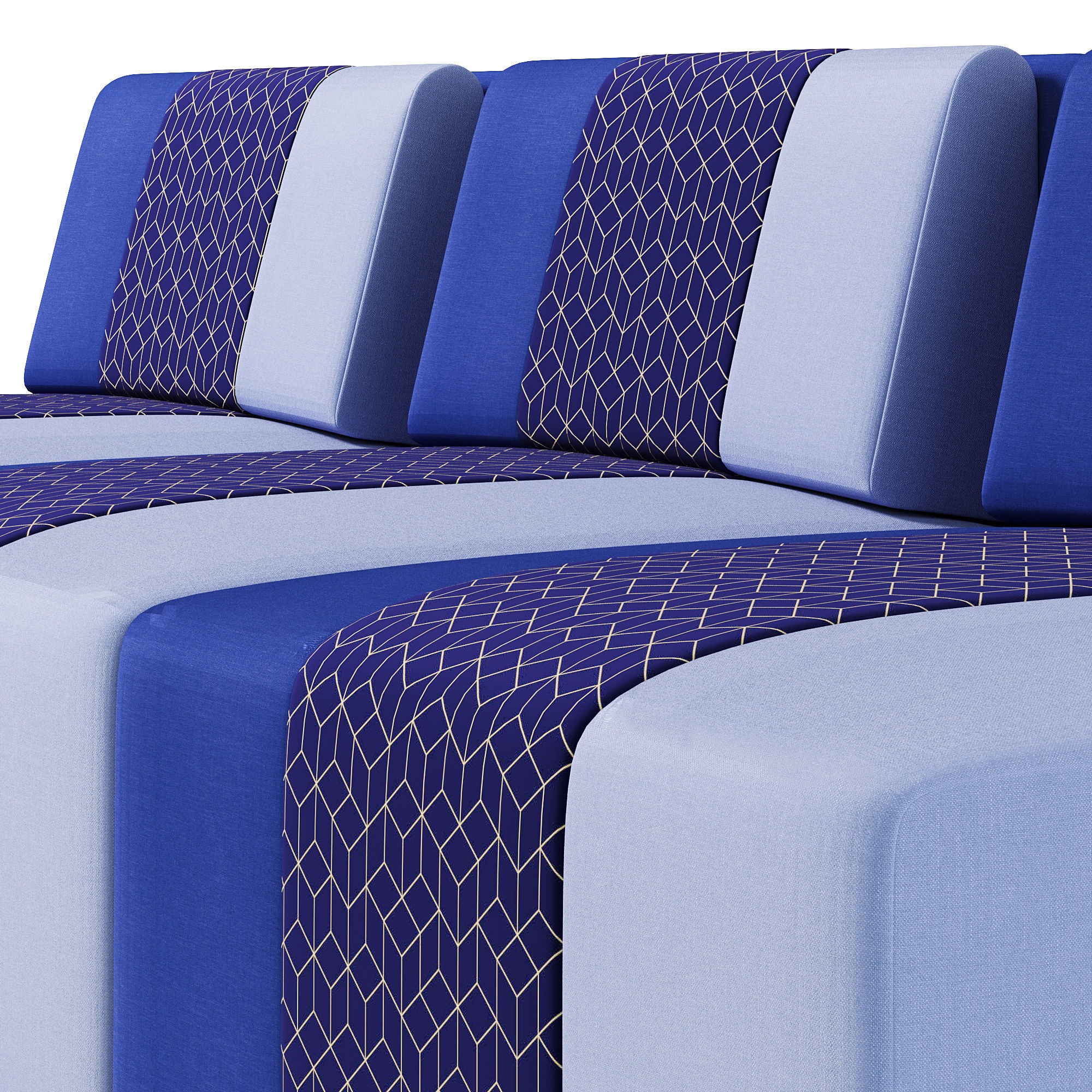 Block seat sofa by Edward Van Vliet 3D model | CGTrader