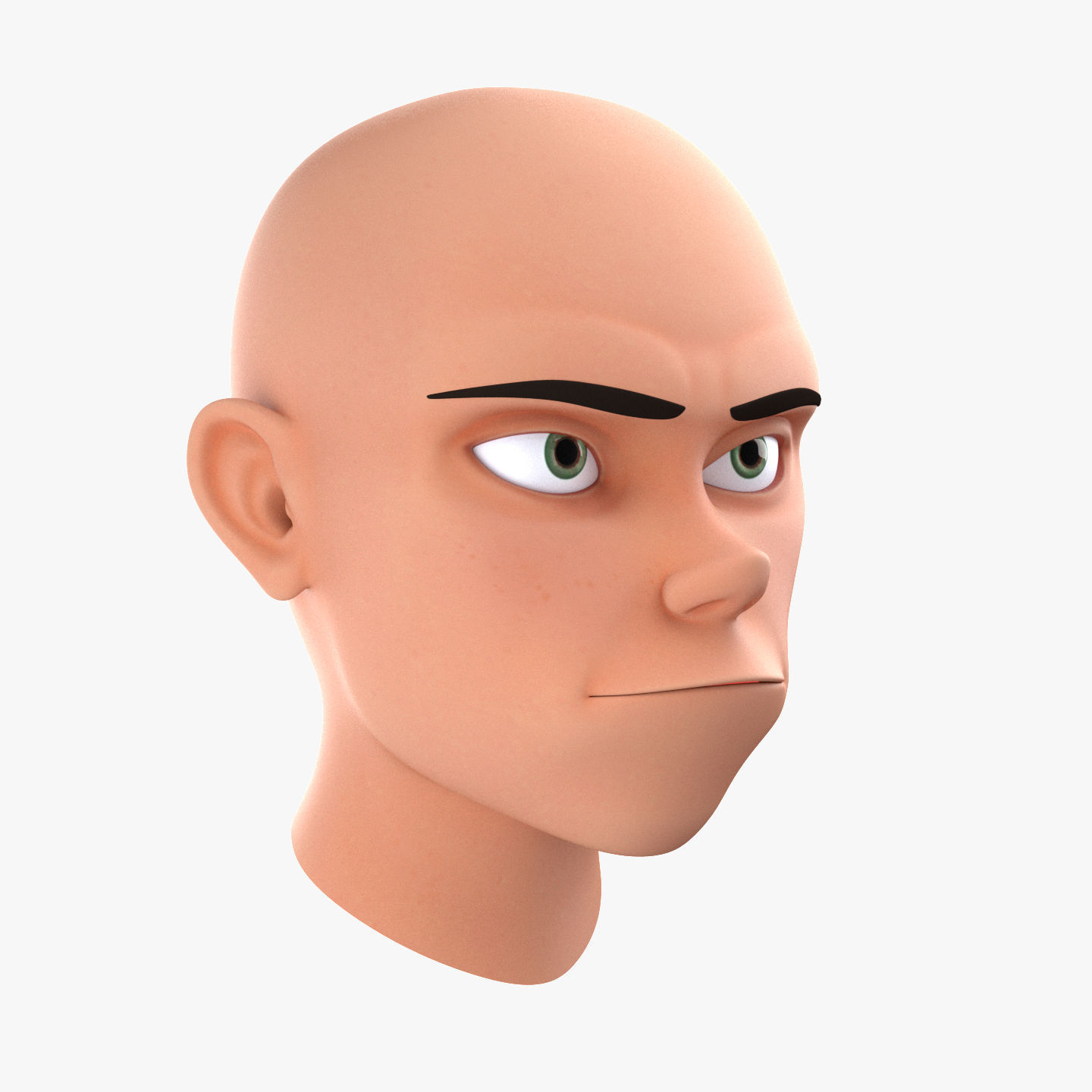 Anime Cartoon Head 3D model | CGTrader