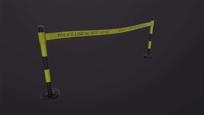 3D model Police Line 3D Model VR / AR / low-poly | CGTrader