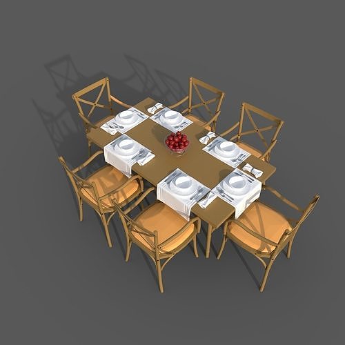 Dinner Table 3D model | CGTrader