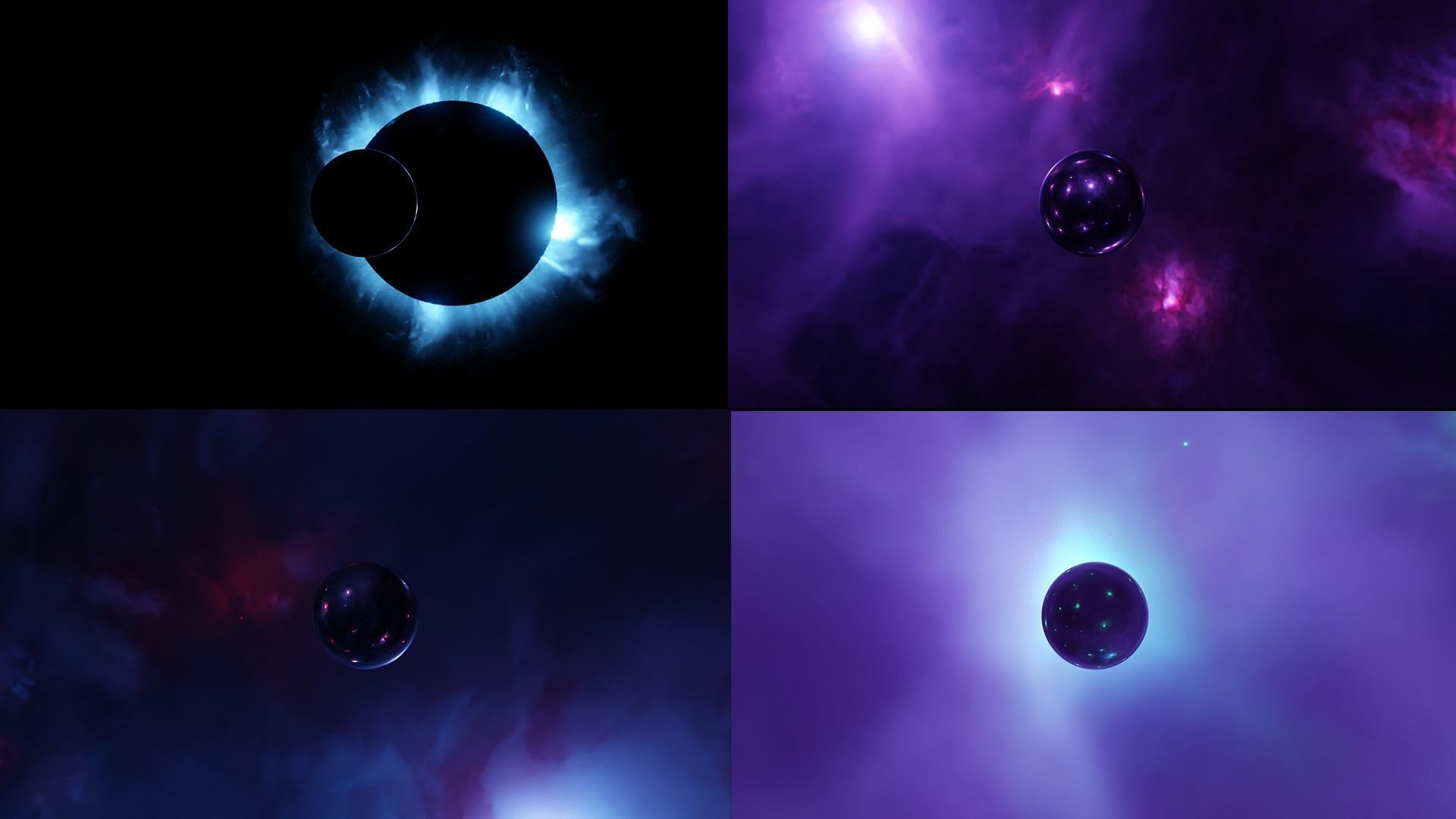 3D model Space eclipse and nebula HDRI Sci-fi 3D Model Collection VR ...