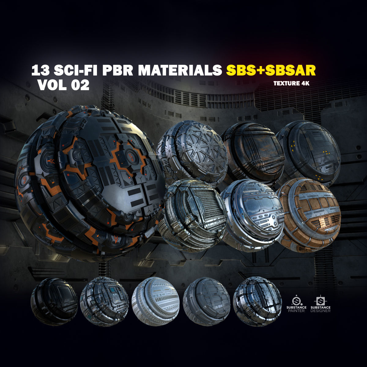 13 Sci-Fi PBR materials Texture | CGTrader