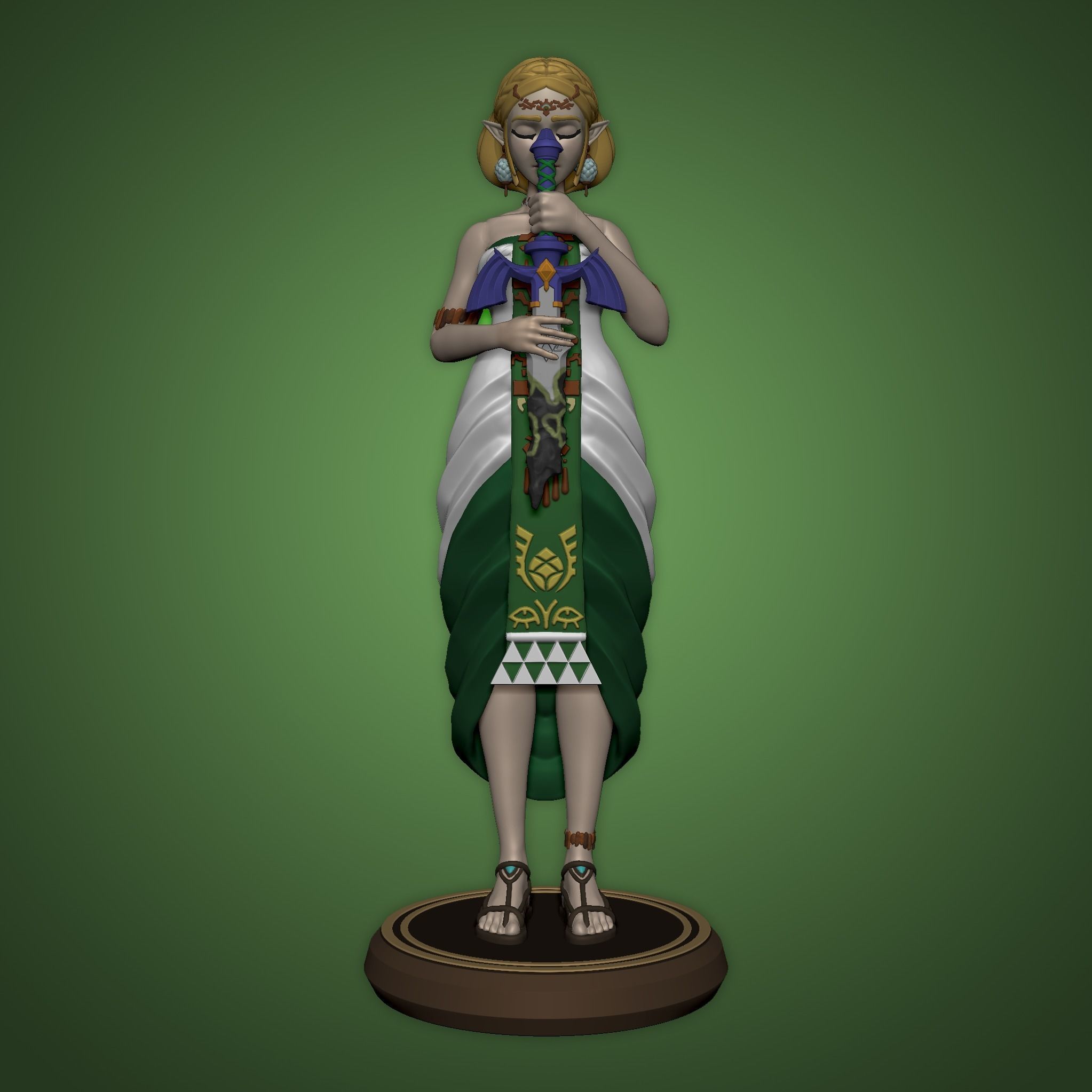 ZELDA DRESS FIGURE TEARS OF THE KINGDOM 3D model 3D printable | CGTrader