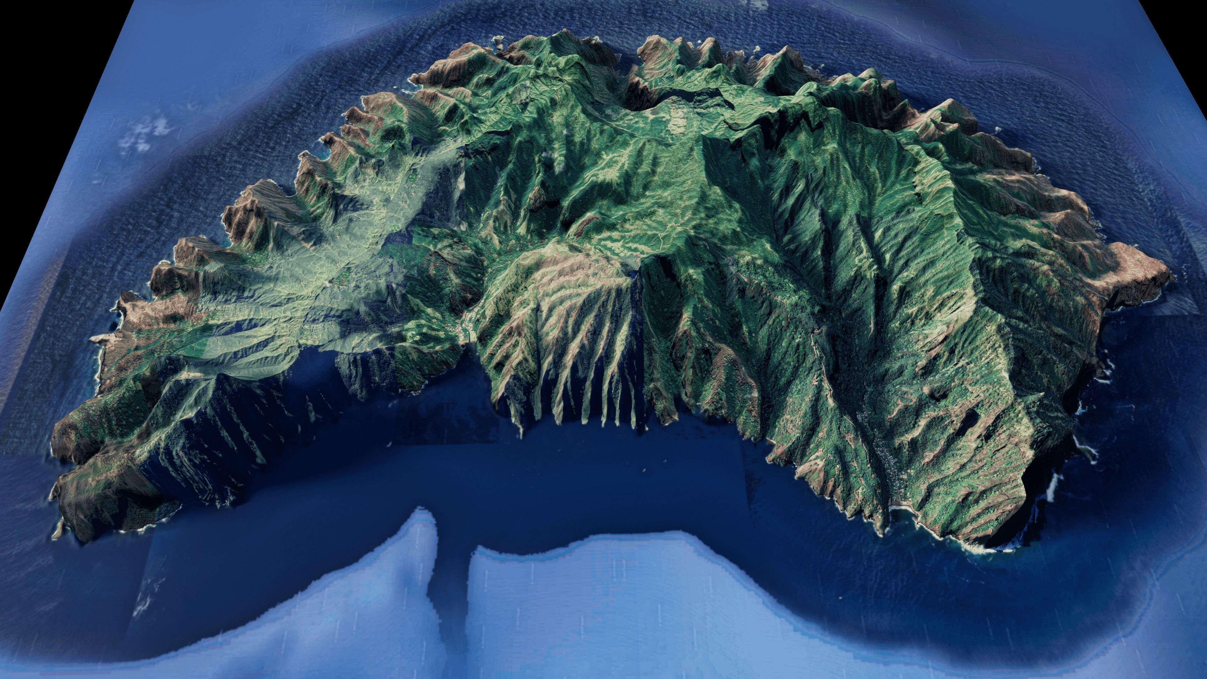 Fatu Hiva island 3d model terrain 3D model | CGTrader