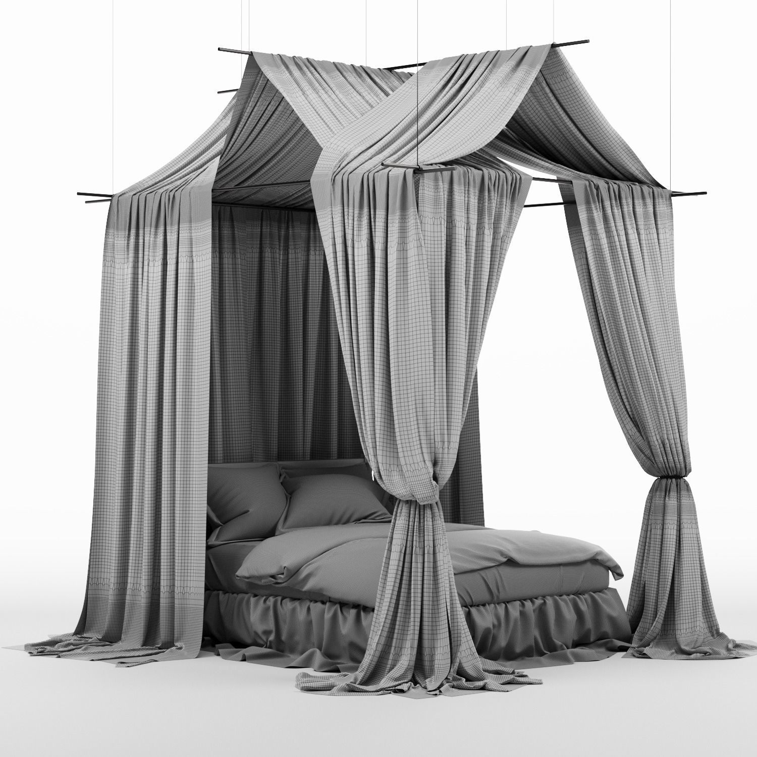 Canopy Bed 3d Model Cgtrader