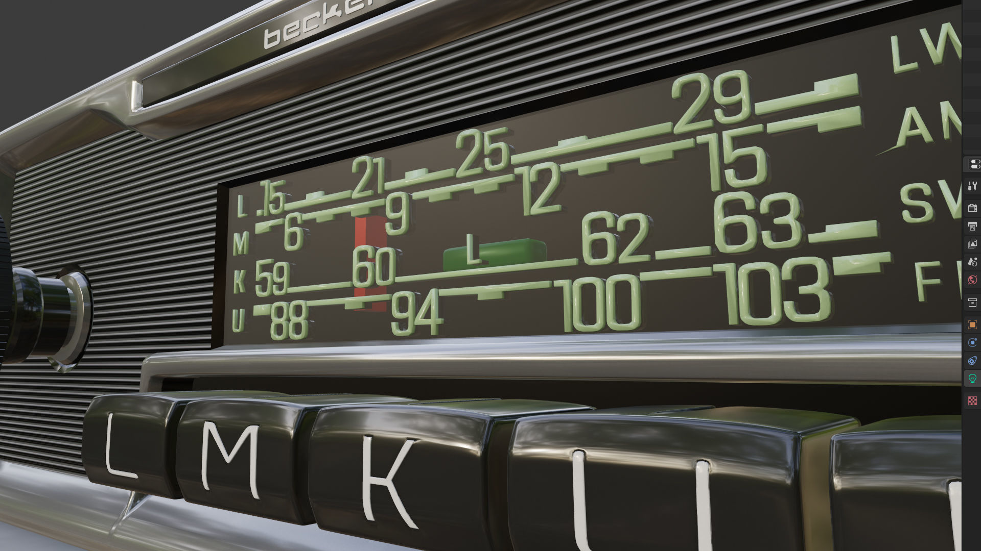 Vintage Car Stereo 3D model | CGTrader