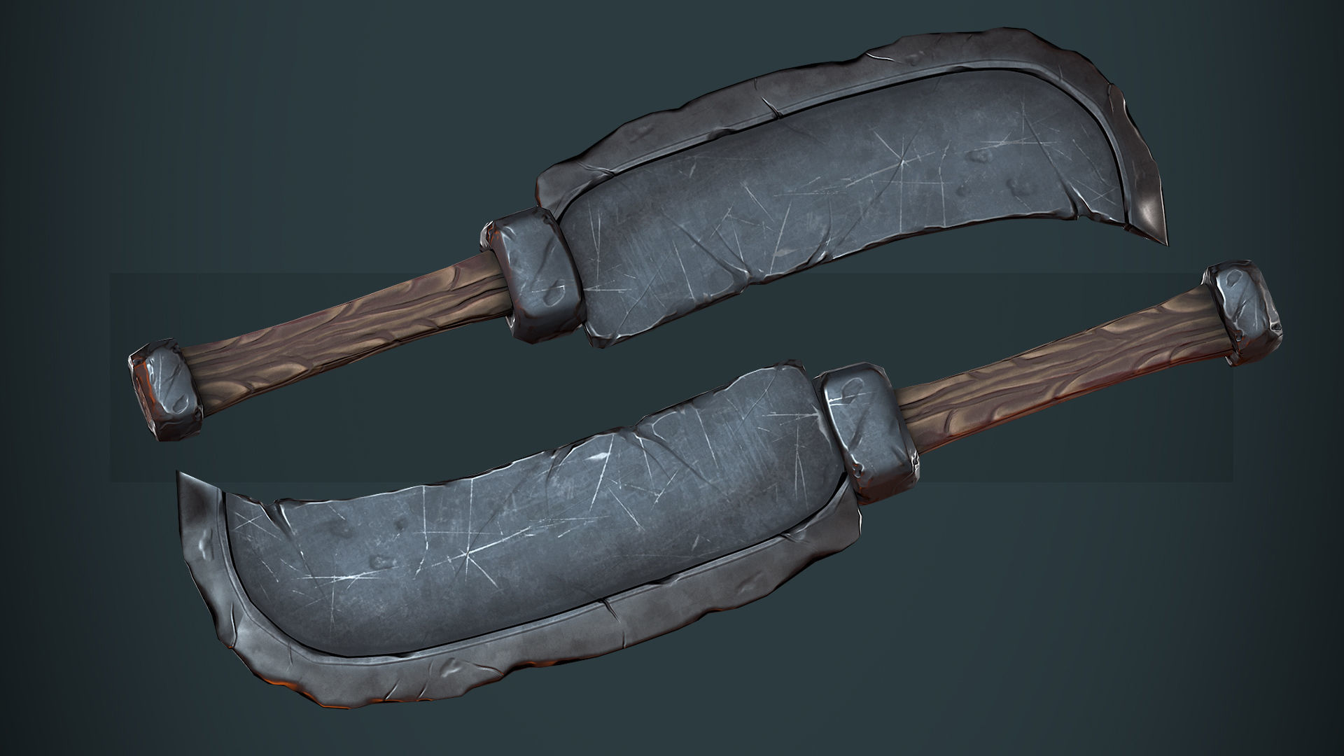 3D model Stylized demon warrior character with animations VR / AR / low ...