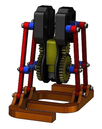 Walking Crank Mechanism 3D model 3D printable | CGTrader