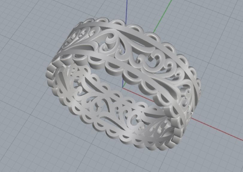 wedding ring patterns 3D model 3D printable | CGTrader