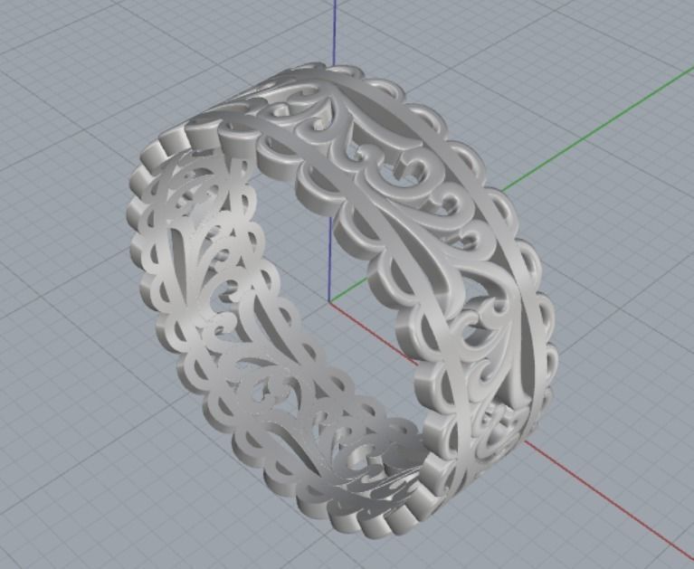 wedding ring patterns 3D model 3D printable | CGTrader