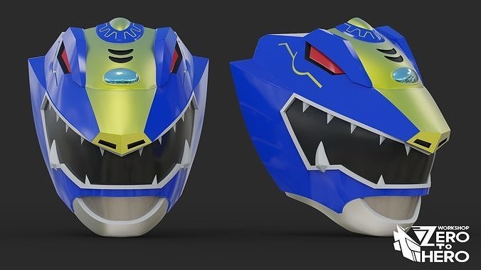 Power Ranger Wild Force Alligator Helmet 3D model 3D printable | CGTrader