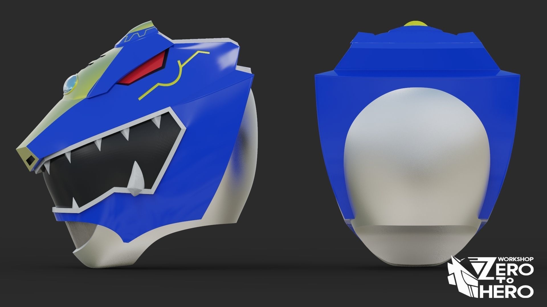 Power Ranger Wild Force Alligator Helmet 3D model 3D printable | CGTrader