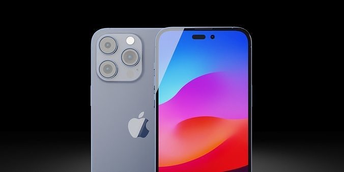 3D model Apple iPhone 15 Pro Max concept New Notch Design VR / AR / low ...