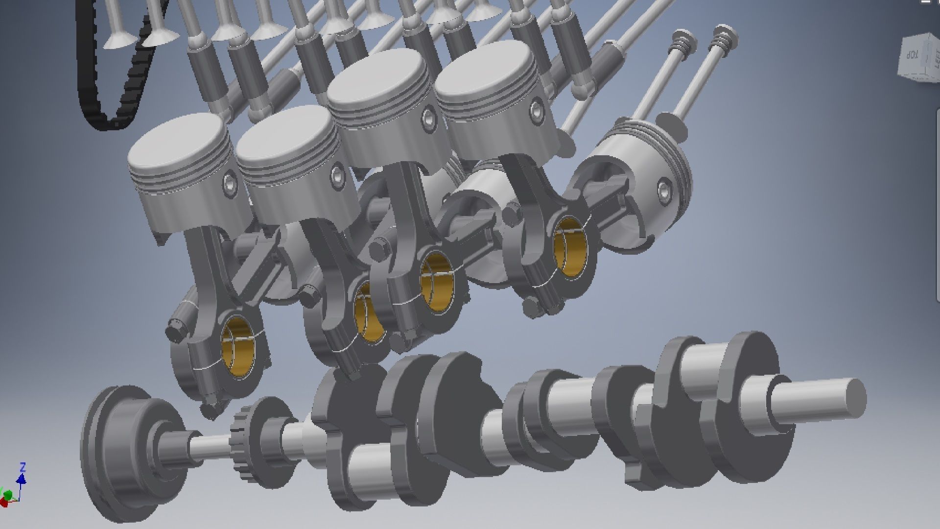 V8 Engine Crankshaft 3D model 3D model | CGTrader
