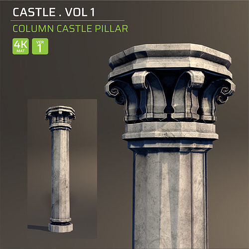 3D model Column Castle Pillar 1 VR / AR / low-poly | CGTrader