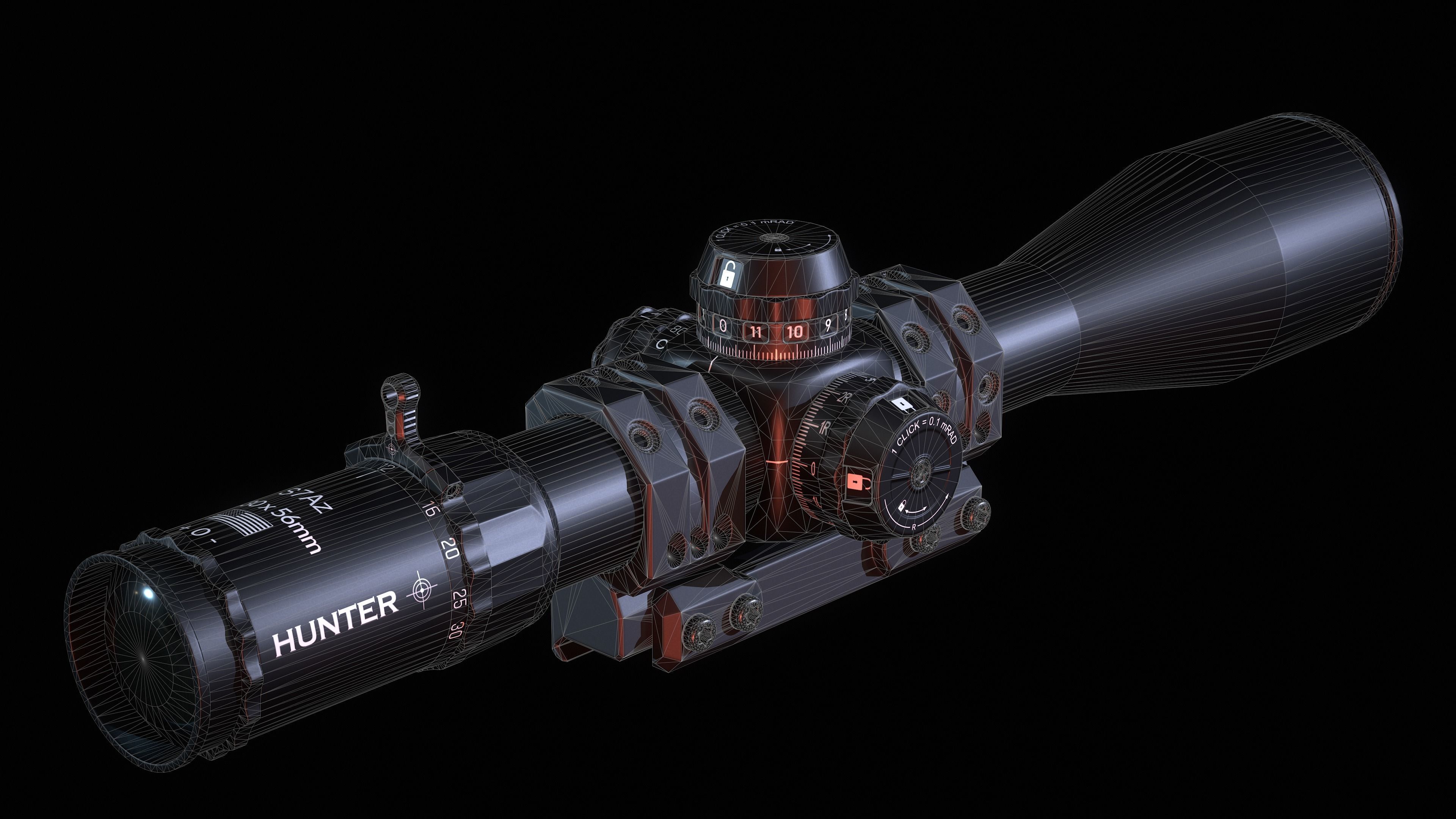 3D model Multi Caliber Sniper Rifle VR / AR / low-poly | CGTrader