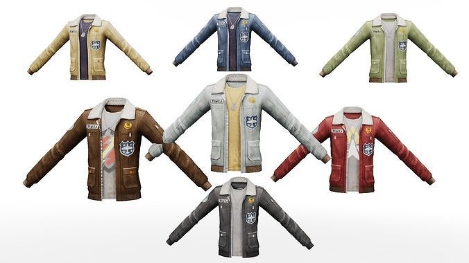 3D model Aviator Jacket 3D Models Collection VR / AR / low-poly | CGTrader