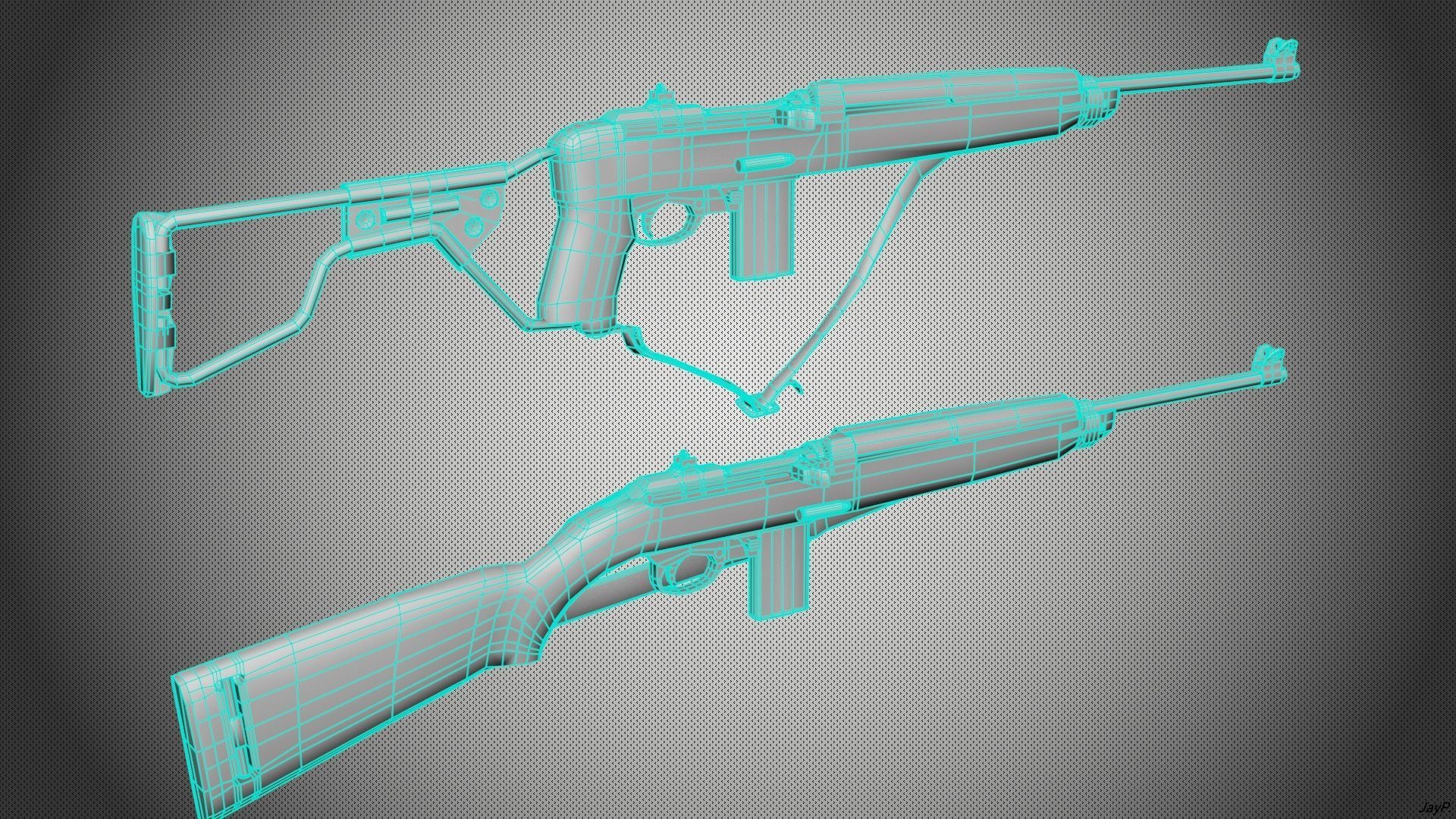 3D model M1 and M1A1 Carbines VR / AR / low-poly | CGTrader