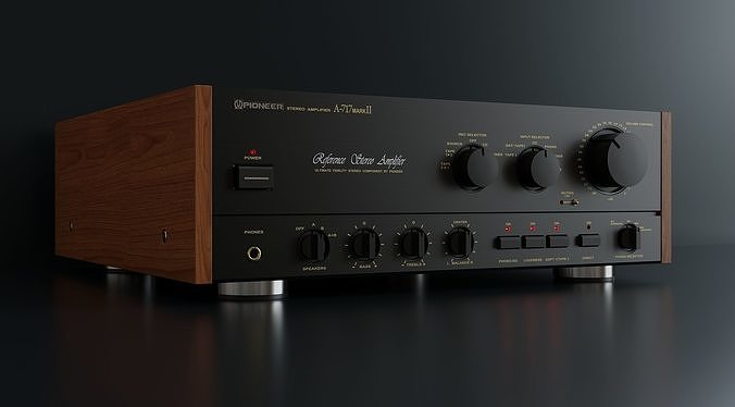 Vintage Pioneer Amplifier 1 3D model | CGTrader