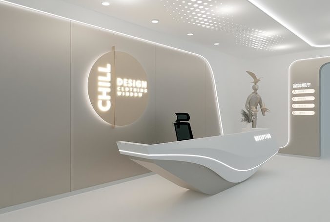 Front Modern Office Company 3D model | CGTrader