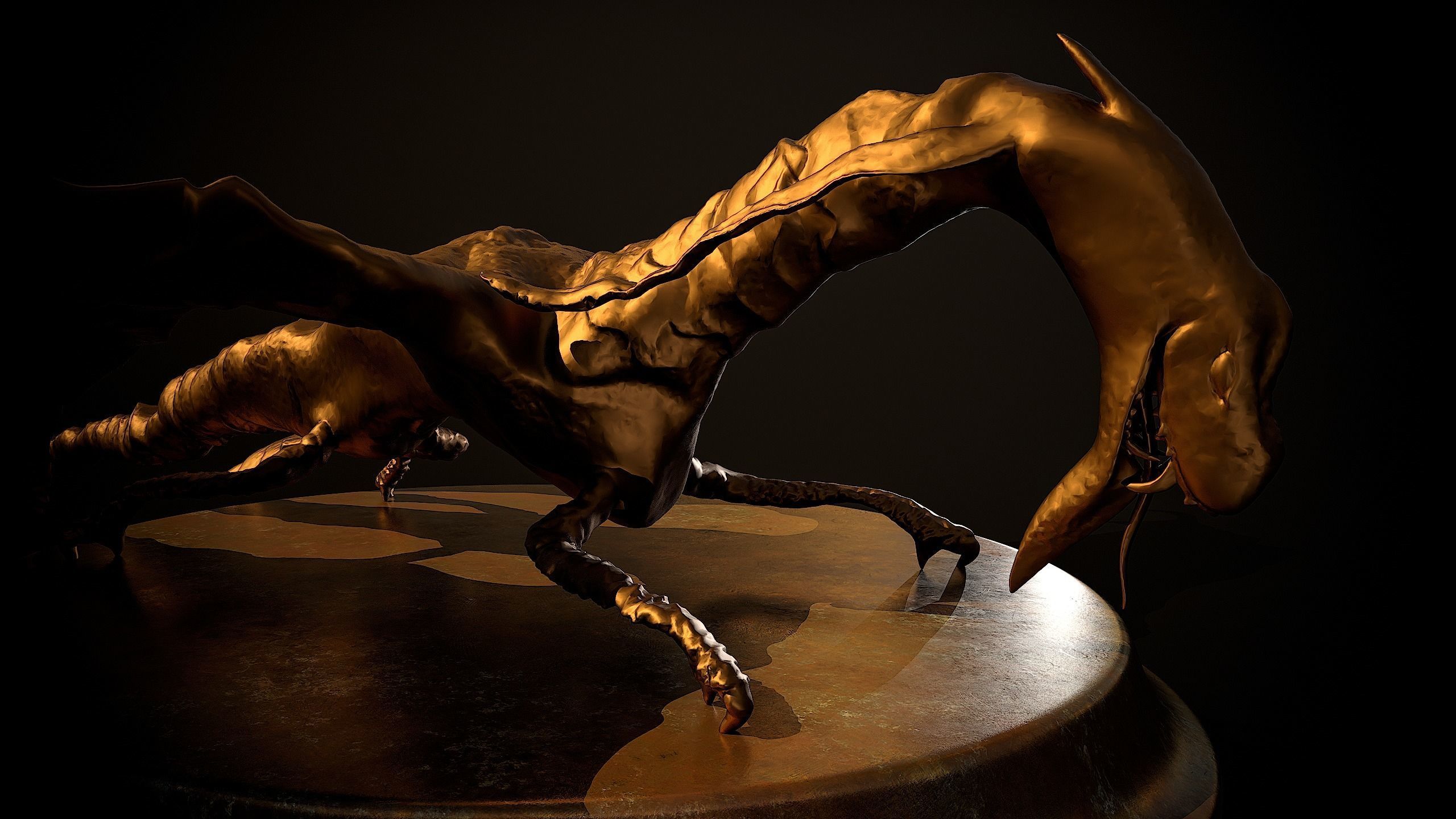 Dragon Statue 3d Print Model 3D model 3D printable | CGTrader