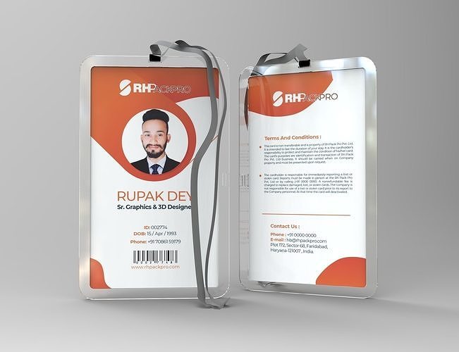 3D ID Card Mockup free VR / AR / low-poly 3D model | CGTrader