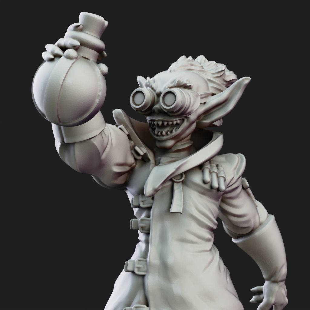 Goblin Alchemist - 3D Printable TTRPG - PRESUPPORTED - 32mm 3D model 3D ...