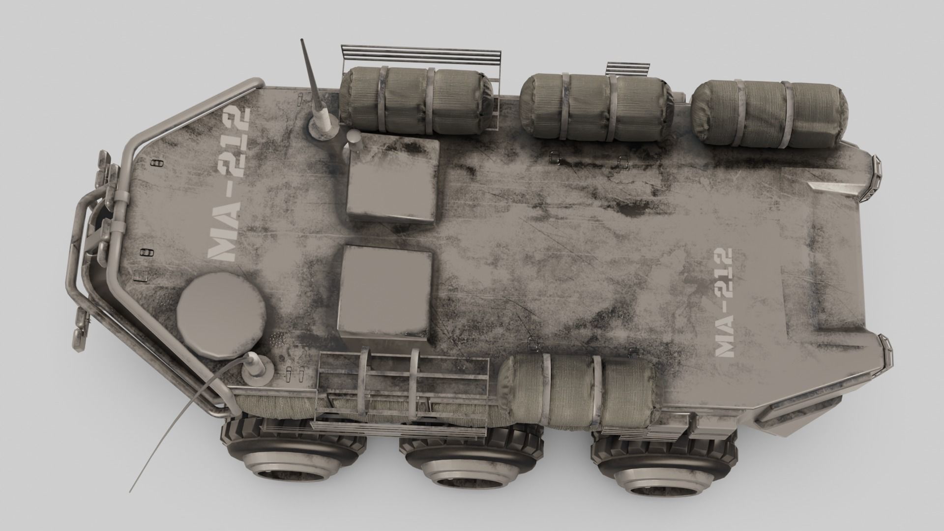 3D model military or Mars Rover with pbr textures VR / AR / low-poly ...