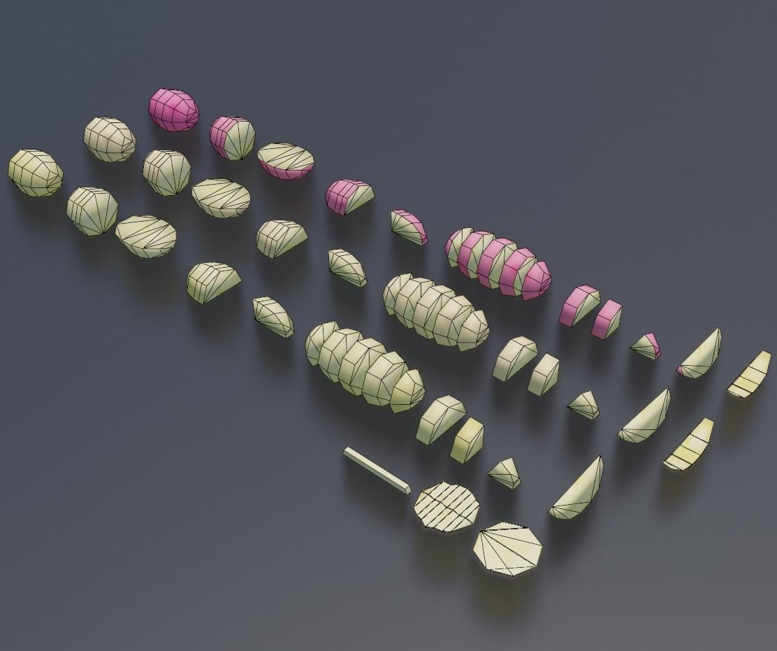 3D model Potato growing and cooking set VR / AR / low-poly | CGTrader