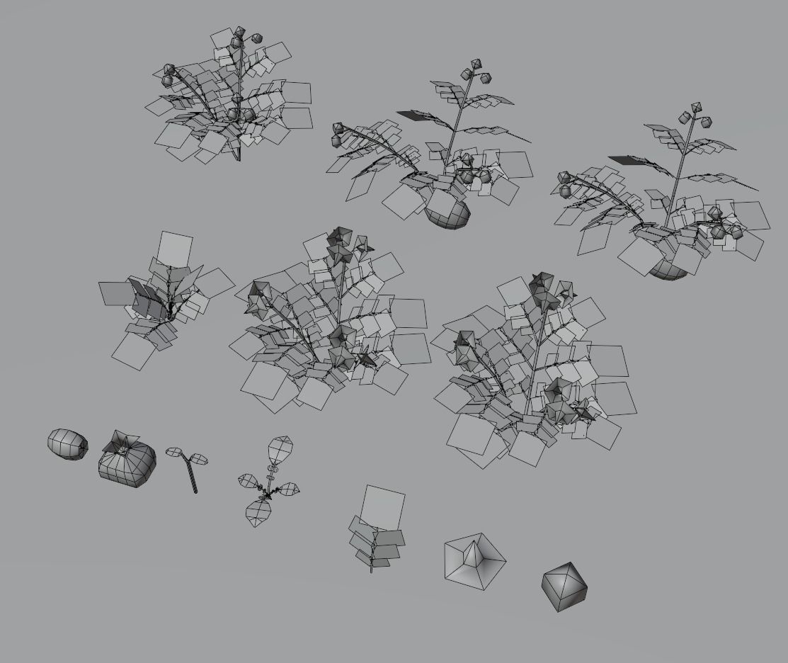 3D model Potato growing and cooking set VR / AR / low-poly | CGTrader