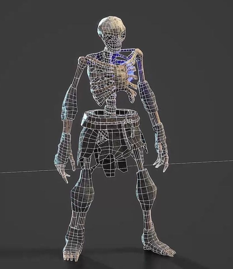 3D model Skeleton Creep VR / AR / low-poly | CGTrader
