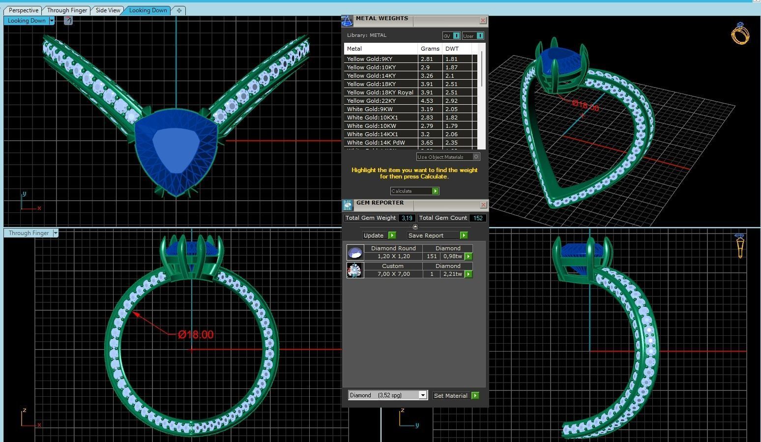 Trillion Heart Ring Style 3D model 3D printable | CGTrader