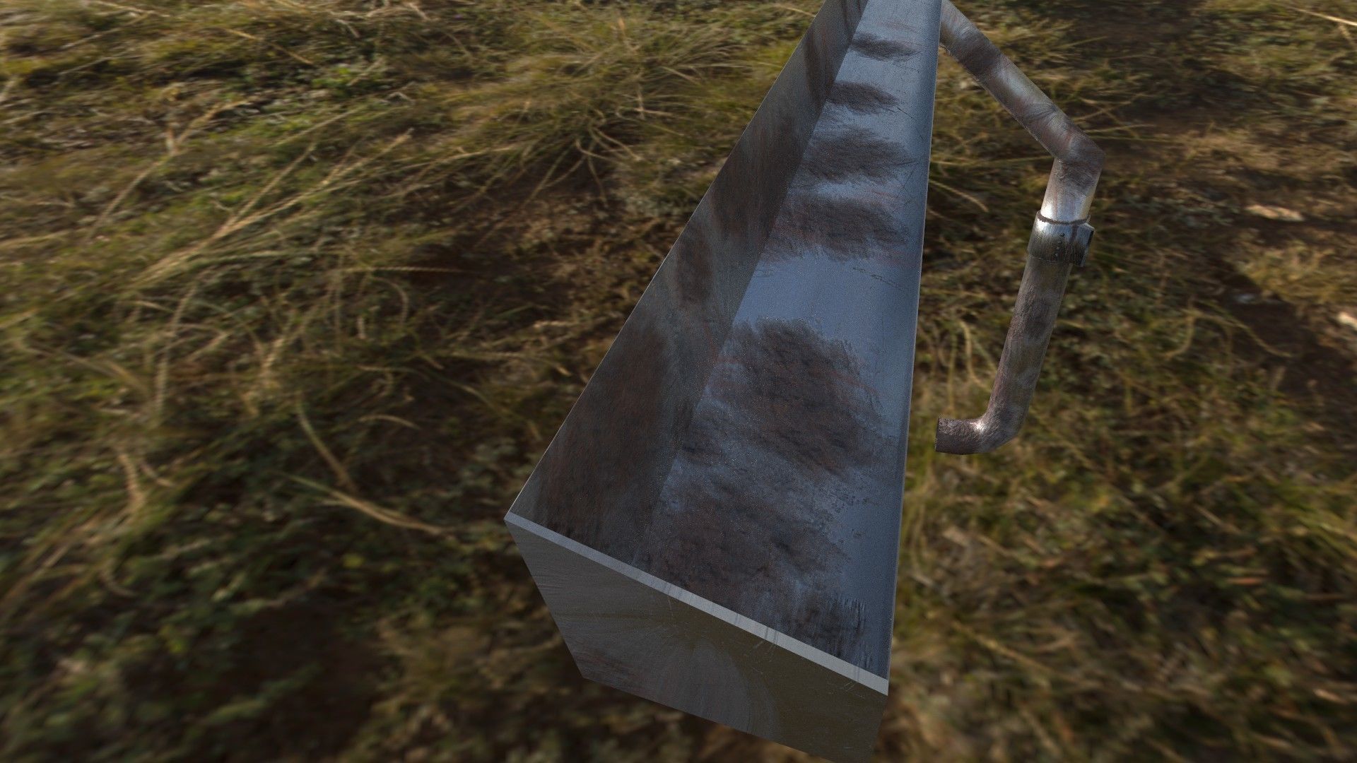 3D model Rustic Relic Weathered Drainpipe Burlan Eduction Pipe for ...