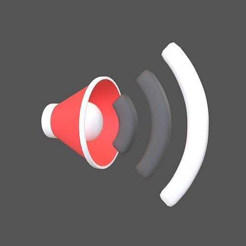 3D model Sound Volume Icon v1 008 VR / AR / low-poly | CGTrader
