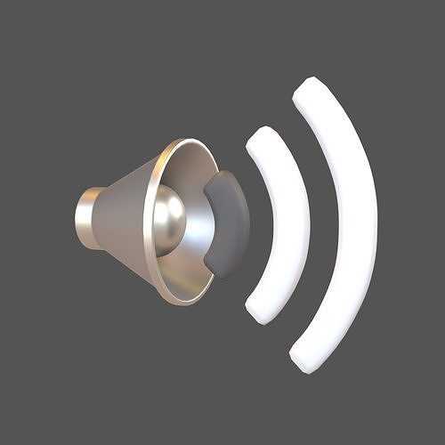 3D model Sound Volume Icon v1 016 VR / AR / low-poly | CGTrader