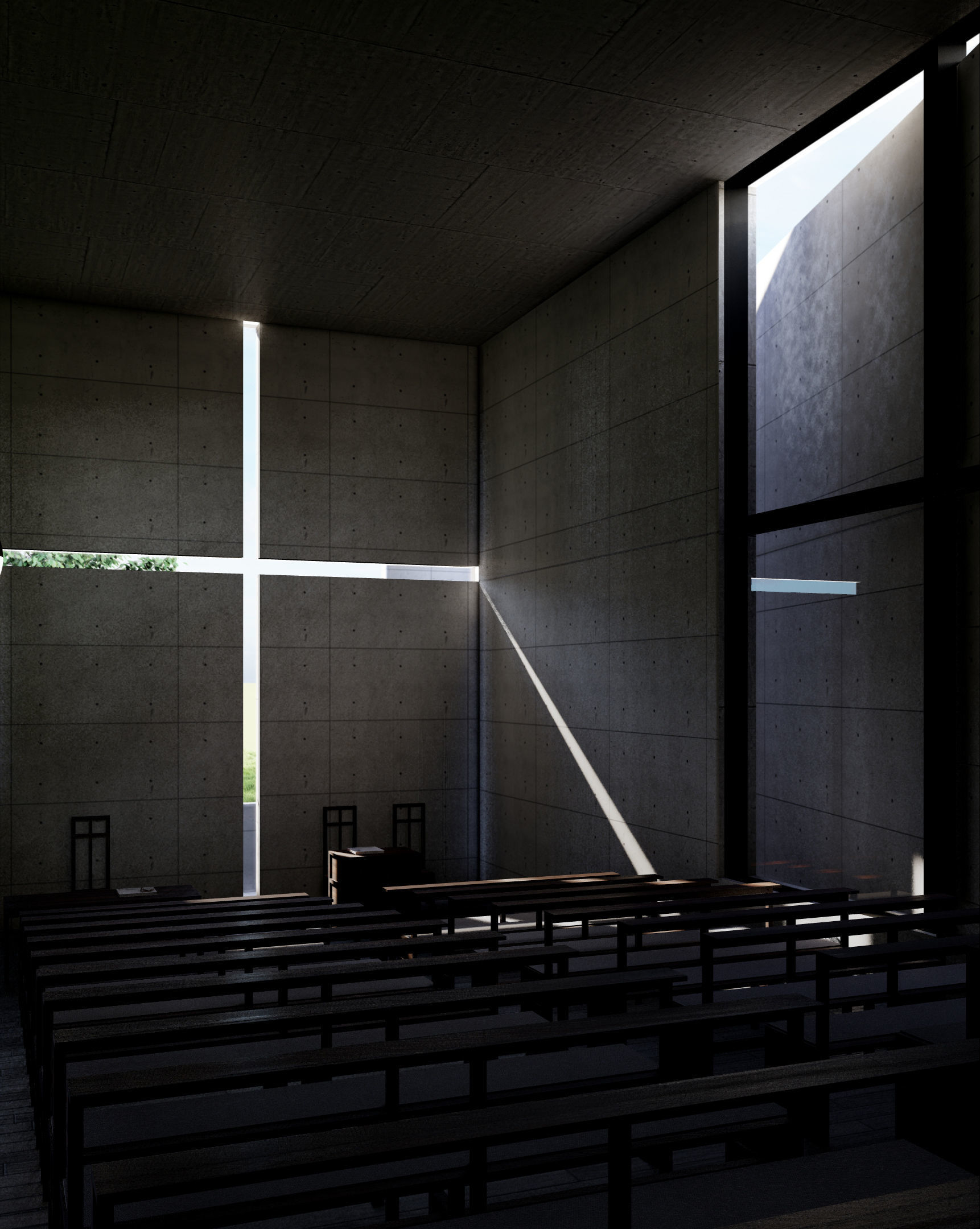 Lumion file - Church of the Light - Tadao Ando 3D model | CGTrader