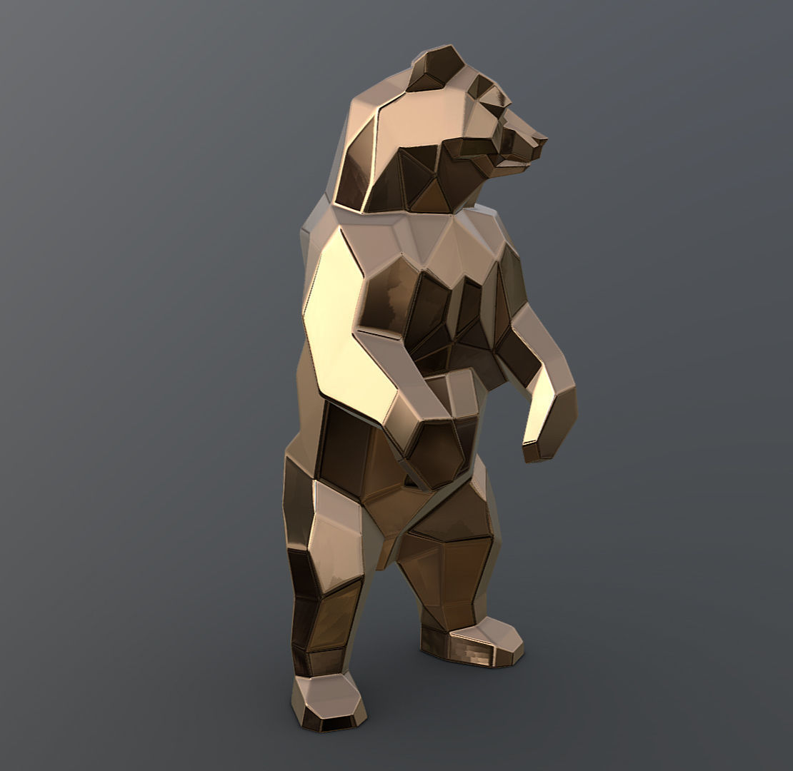 Grizzly bear 3D model 3D printable | CGTrader